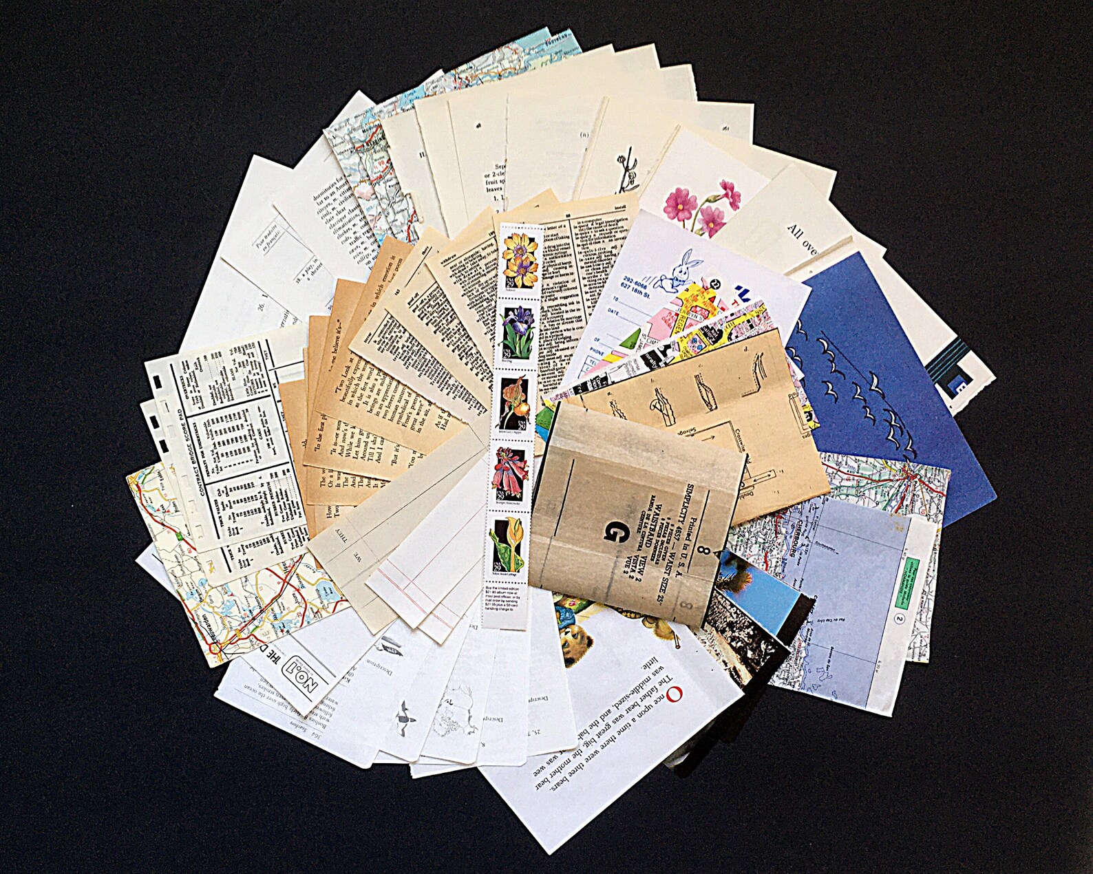 Vintage Paper Bundle - 6 Decades of Paper Pieces From 1940s, 1950s ...