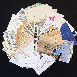 Vintage Paper Bundle - 6 Decades of Paper Pieces From 1940s, 1950s ...