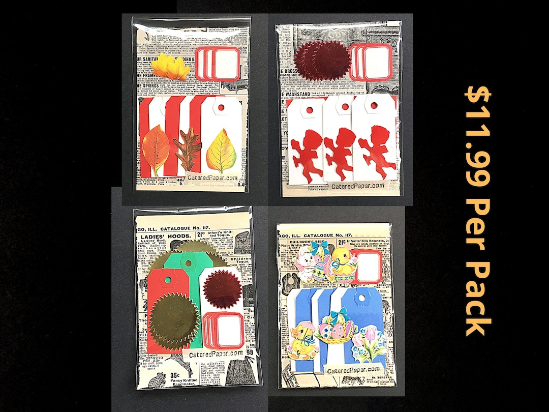 Dennison Labels, Tags, and Seals for Valentine's Day Vintage Ephemera ...