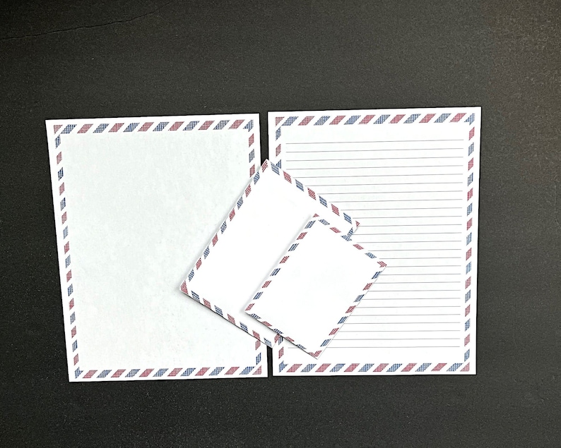 Air Mail Border Printable Stationery A4 8.5X11 Letter 2 | Etsy