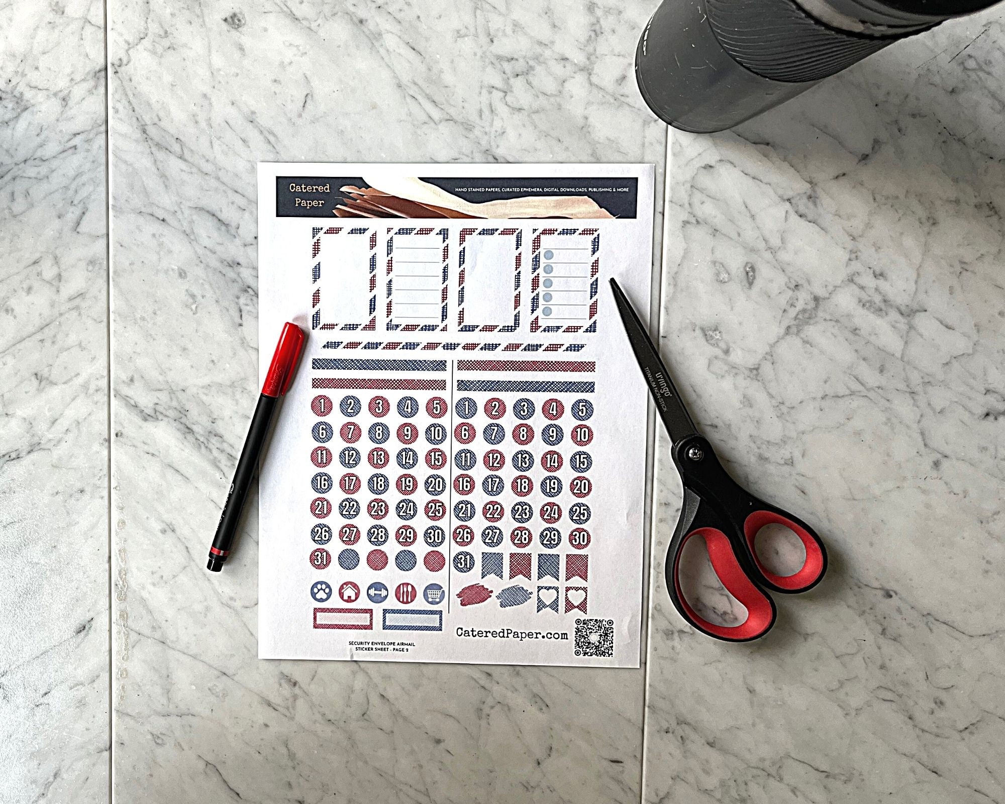 Air Mail Themed Printable Stickers JPEG & PNG Files, Digital Download ...