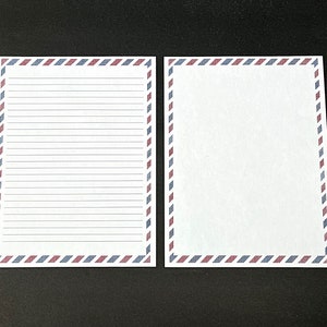 Air Mail Border Printable Stationery A4 8.5X11 Letter 2 Envelopes ...