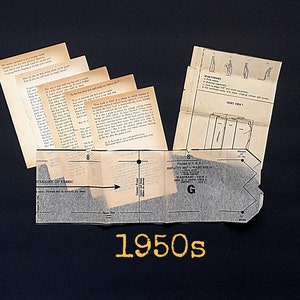 Vintage Paper Bundle - 6 Decades of Paper Pieces From 1940s, 1950s ...