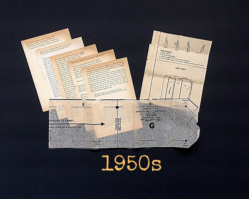 Vintage Paper Bundle - 6 Decades of Paper Pieces From 1940s, 1950s ...