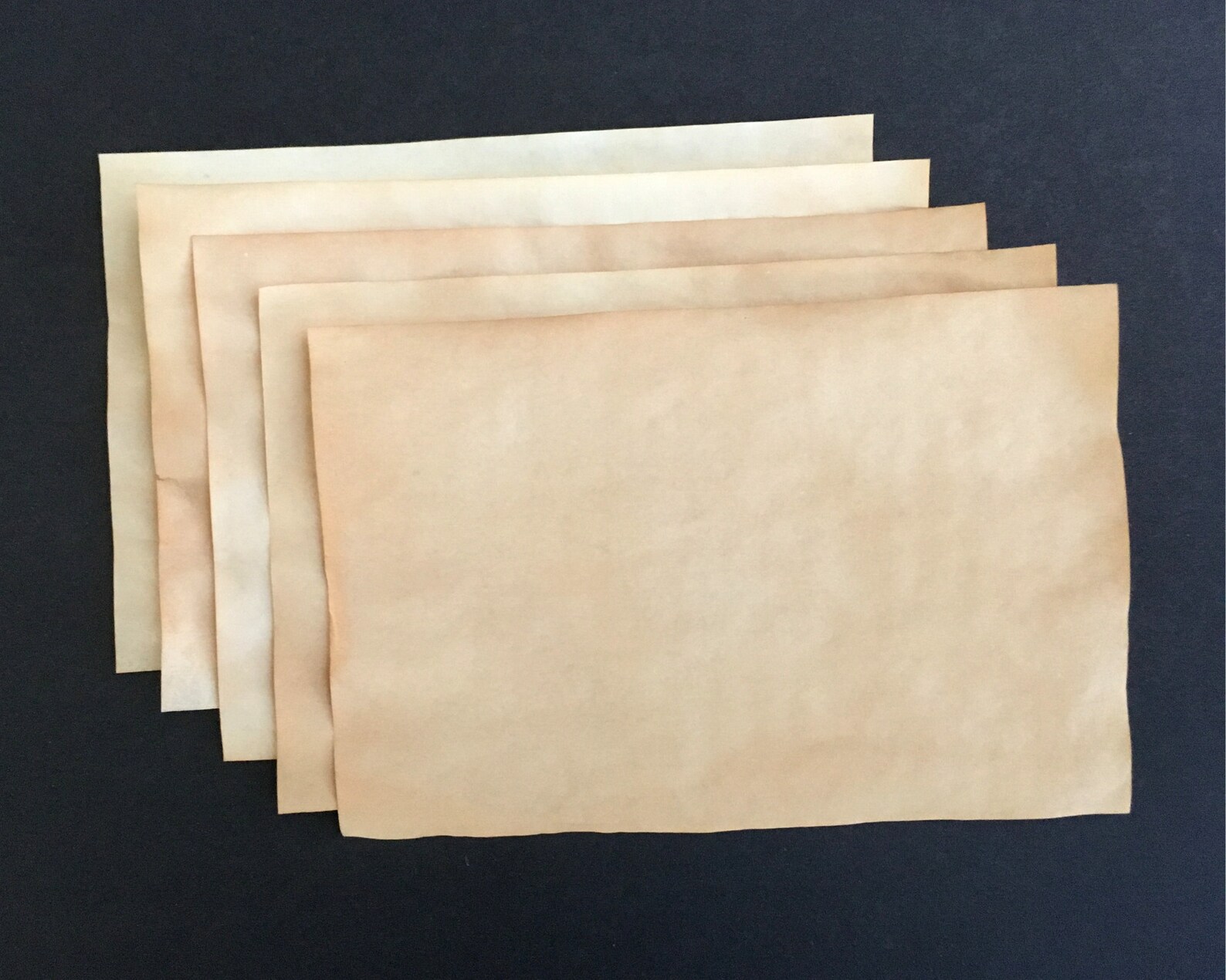 10 Piece Stained Paper Sample Collection - All 4" X 6" - Tea, Avocado ...