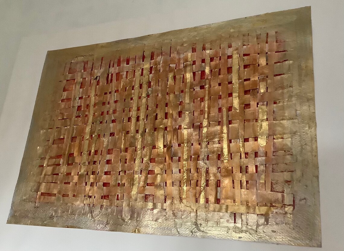 Weave Woven Paper Collage Wall Art/ Decor - Etsy