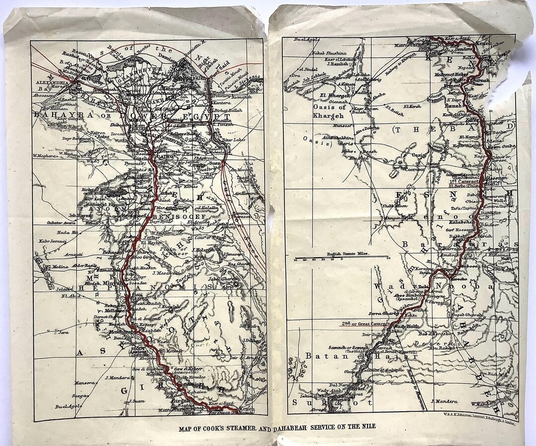 Map of Cook’s Tours Vintage Reproduction - Etsy