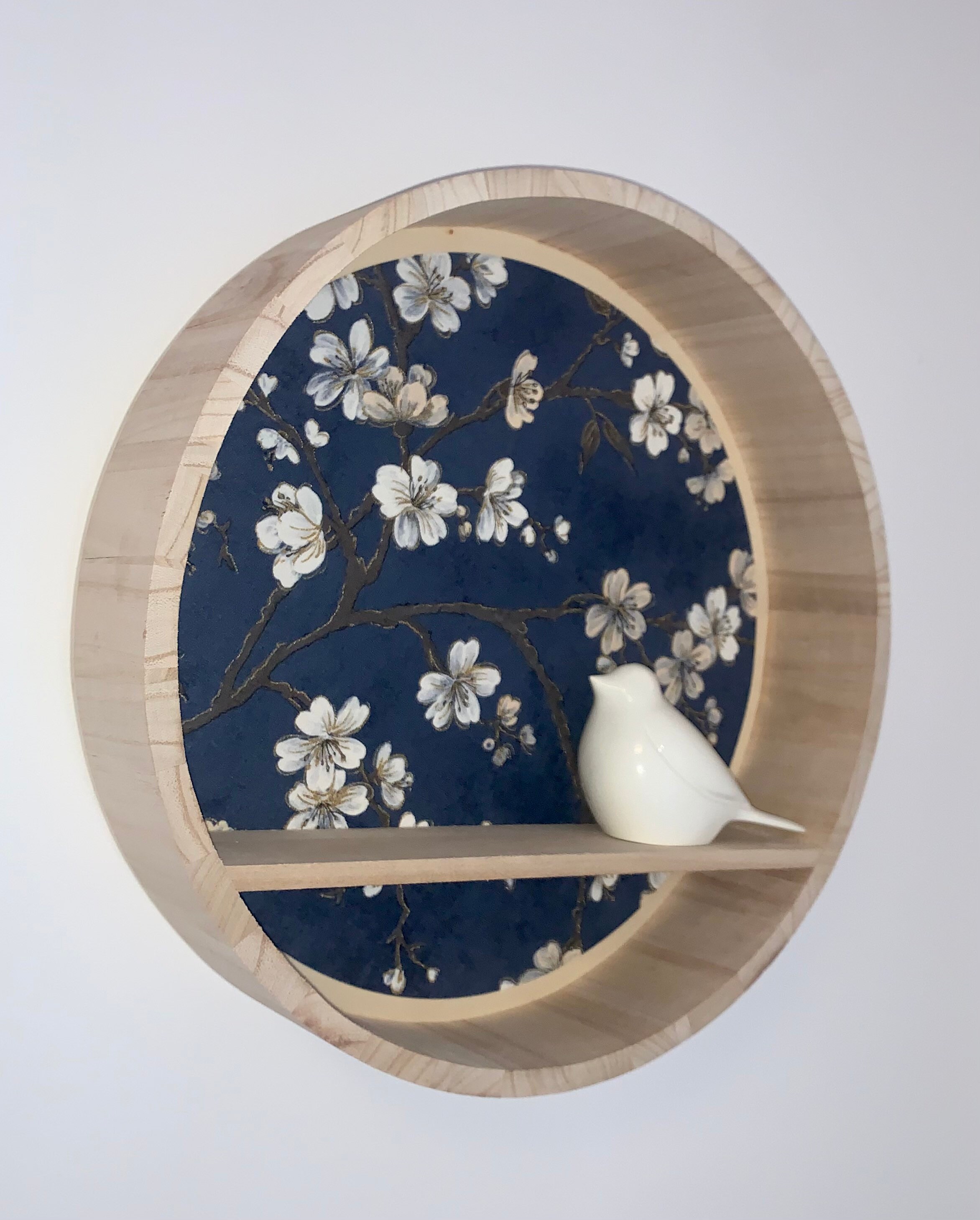 Stylized Wooden Round Shelf - Etsy