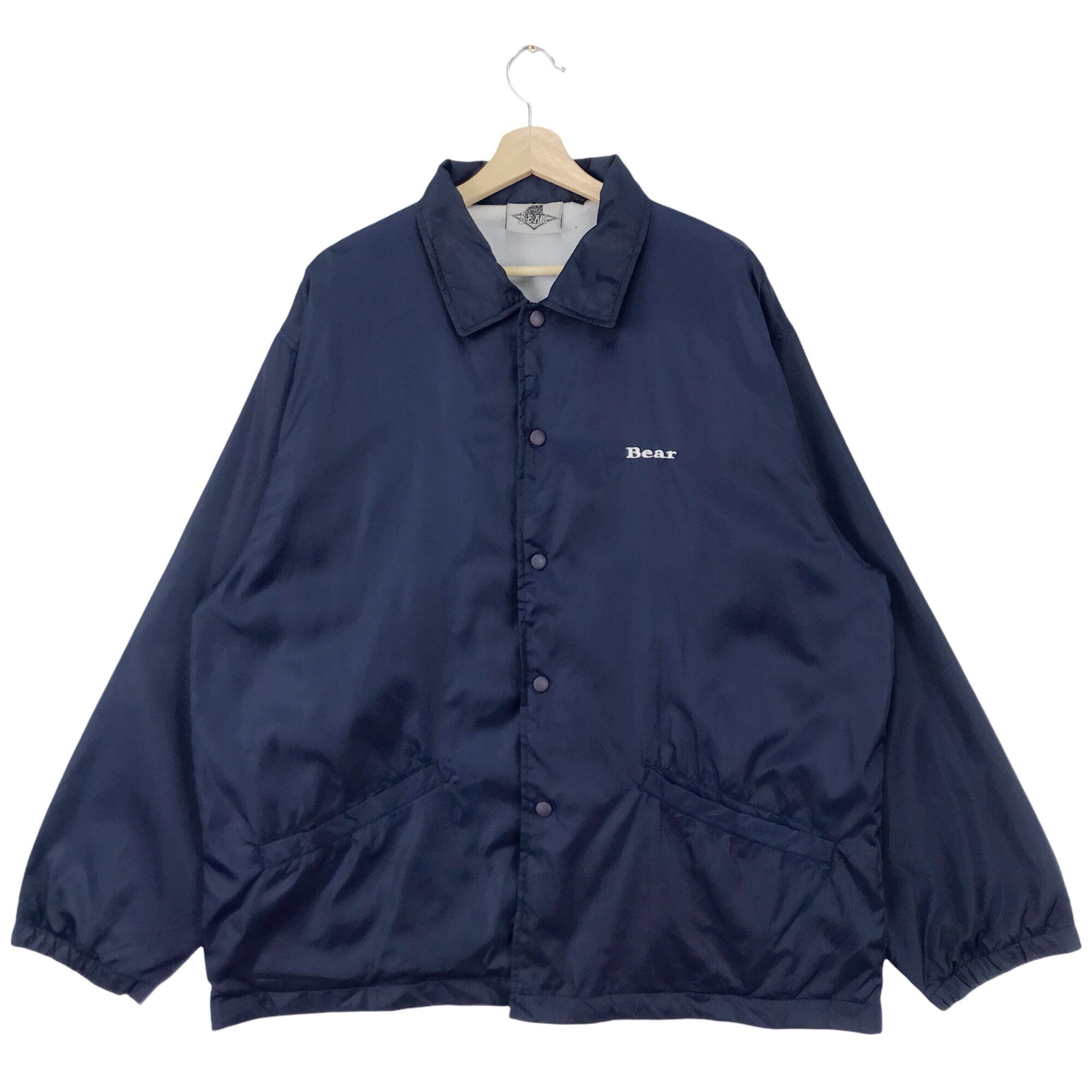 Vintage Bear Surf Coach Jacket Button Big Printed Bear Surfwear Jacket ...