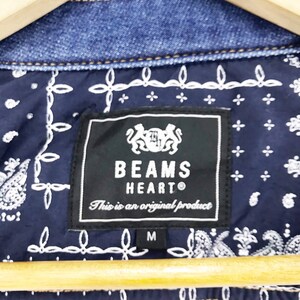 Vintage Beams Soft Denim Jacket Button Double Pocket Beams Denim ...