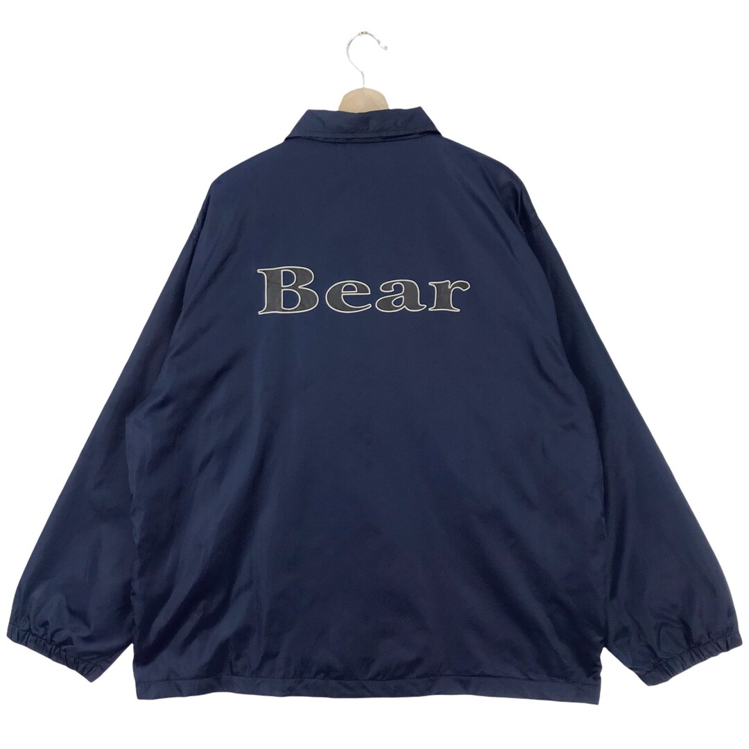 Vintage Bear Surf Coach Jacket Button Big Printed Bear Surfwear Jacket ...
