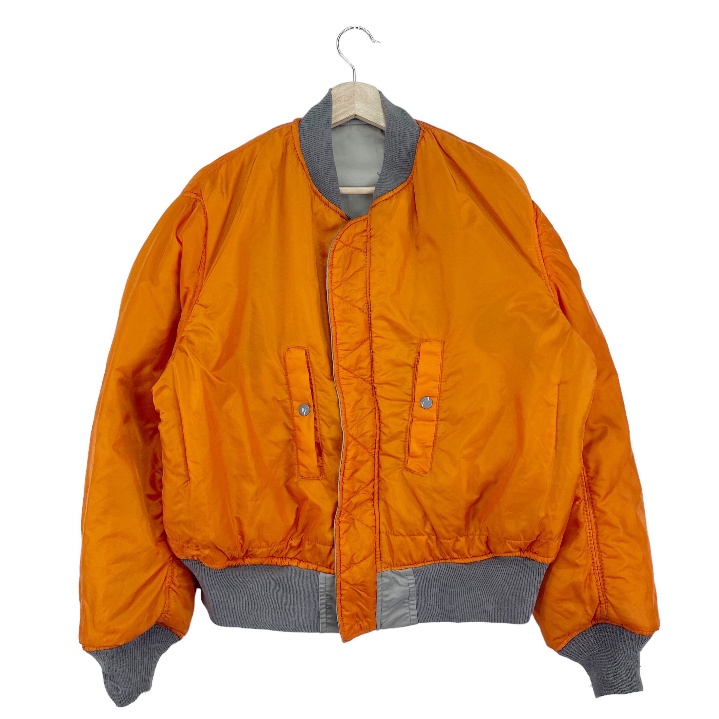 Vintage 80s Alpha Ma-1 Flyers Bomber Jacket Army/military/air Force Alpha Industries Bomber ...