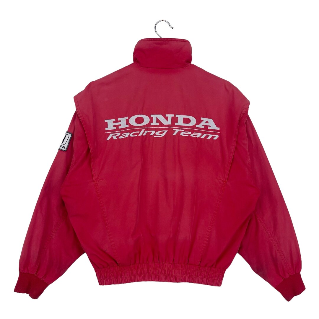 Vintage Honda Racing Team Bomber Jacket Zipper/button Embroidered Logo ...