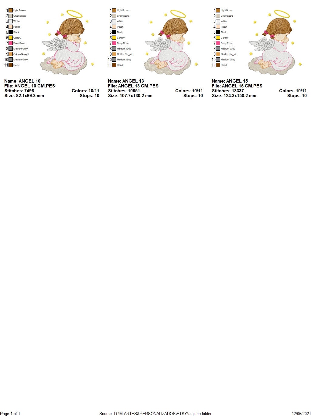 Angel Embroidery Designs - Etsy