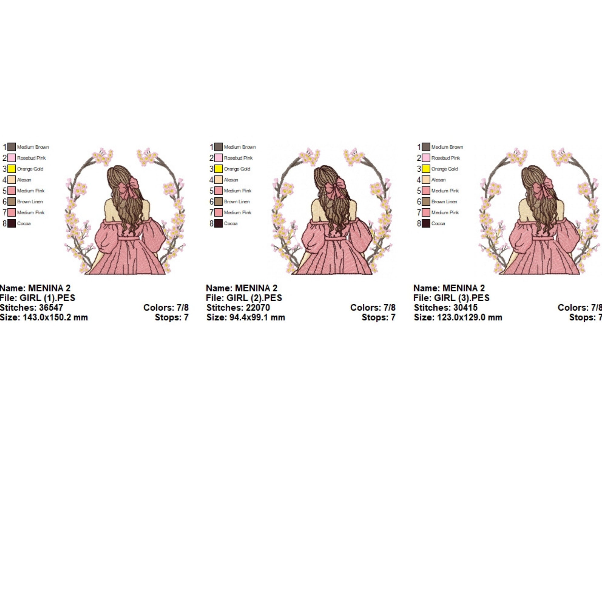 Girl Embroidery Designs Embroidery Drawing Machine - Etsy
