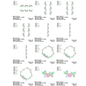 Rose Frame Embroidery Design, Rose Embroidery Design, Frame Embroidery ...