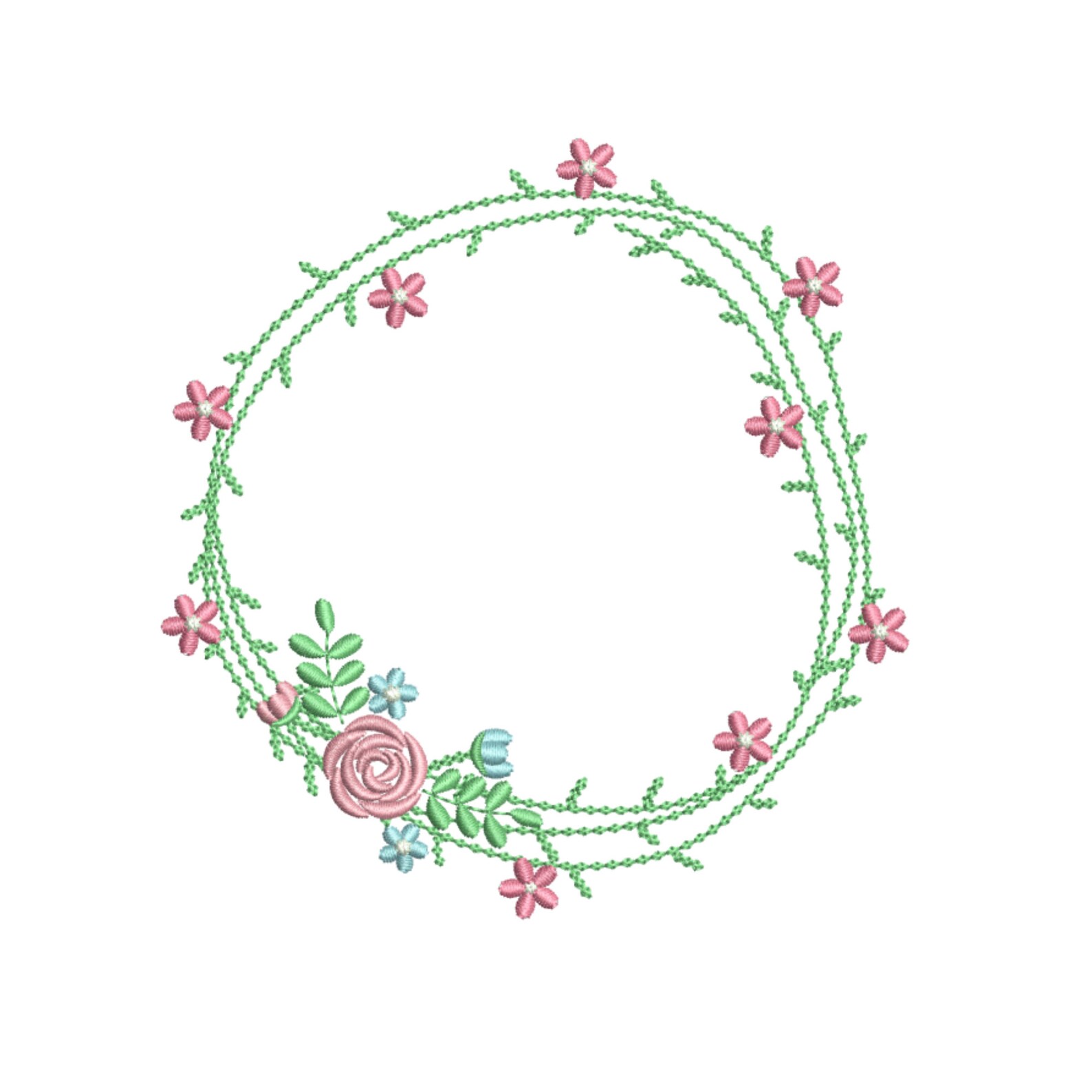 Rose Frame Embroidery Design, Rose Embroidery Design, Frame Embroidery ...