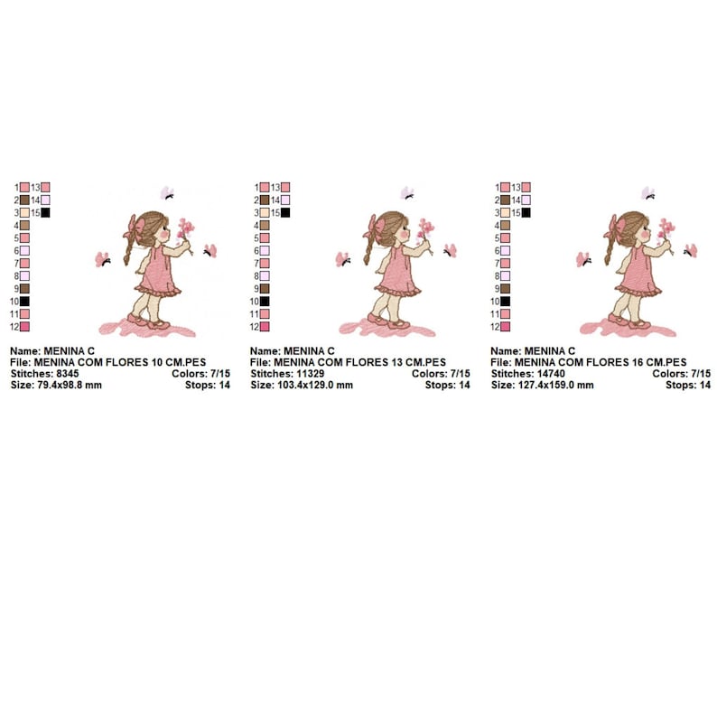 Girl Embroidery Designs With Flowers - Embroidery Drawing Machine ...