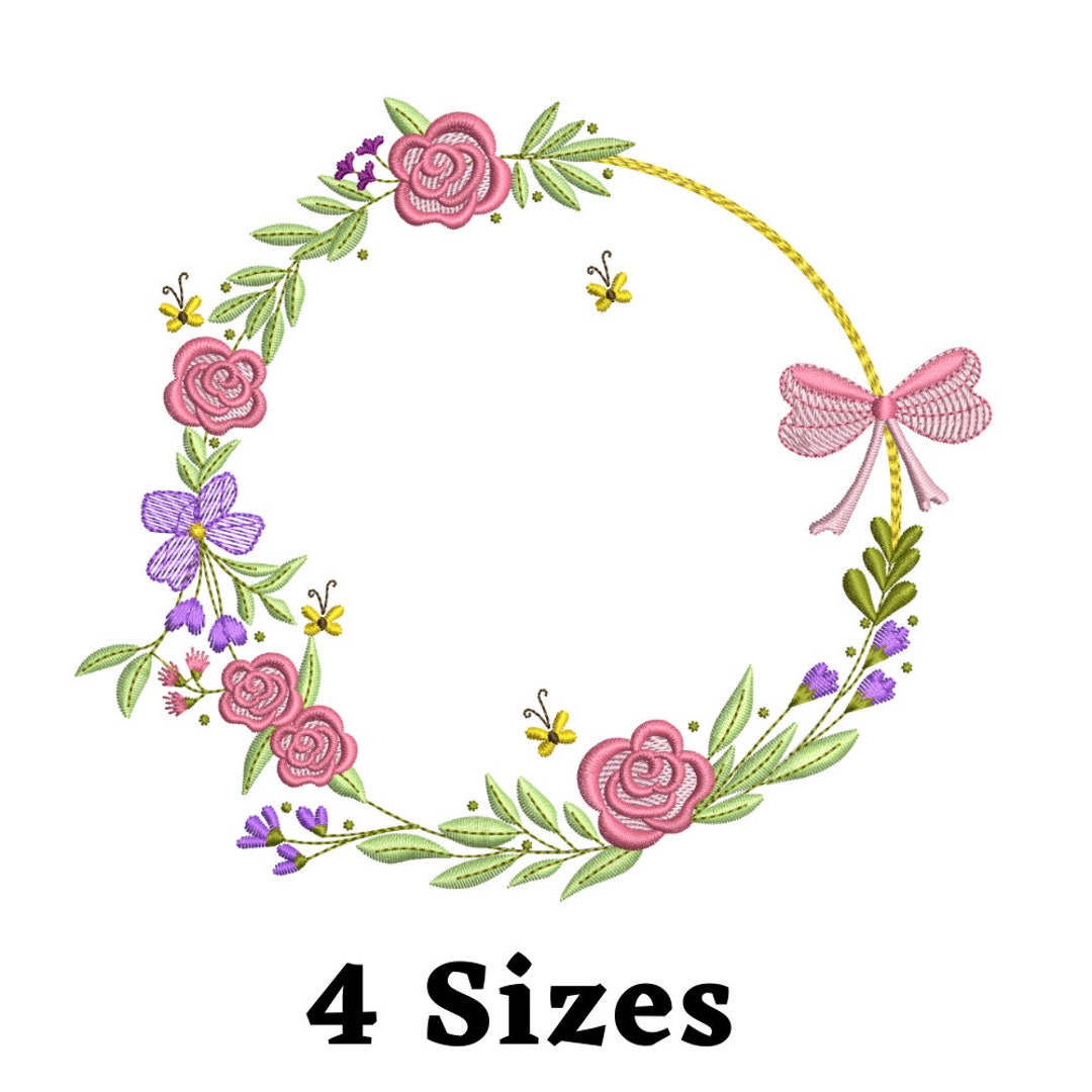 Frame Flowers Embroidery Designs Frame Embroidery Design Machine Floral ...