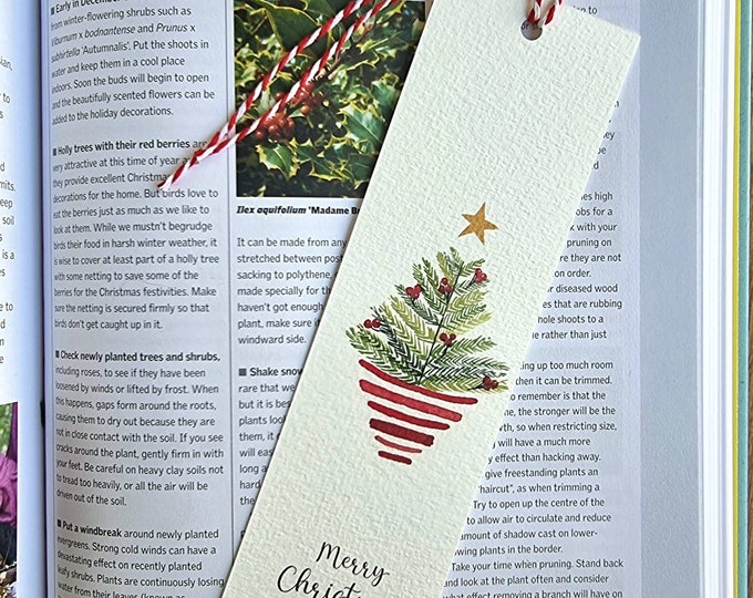 Christmas Tree Bookmarks | Hand Painted Watercolour | Christmas ...