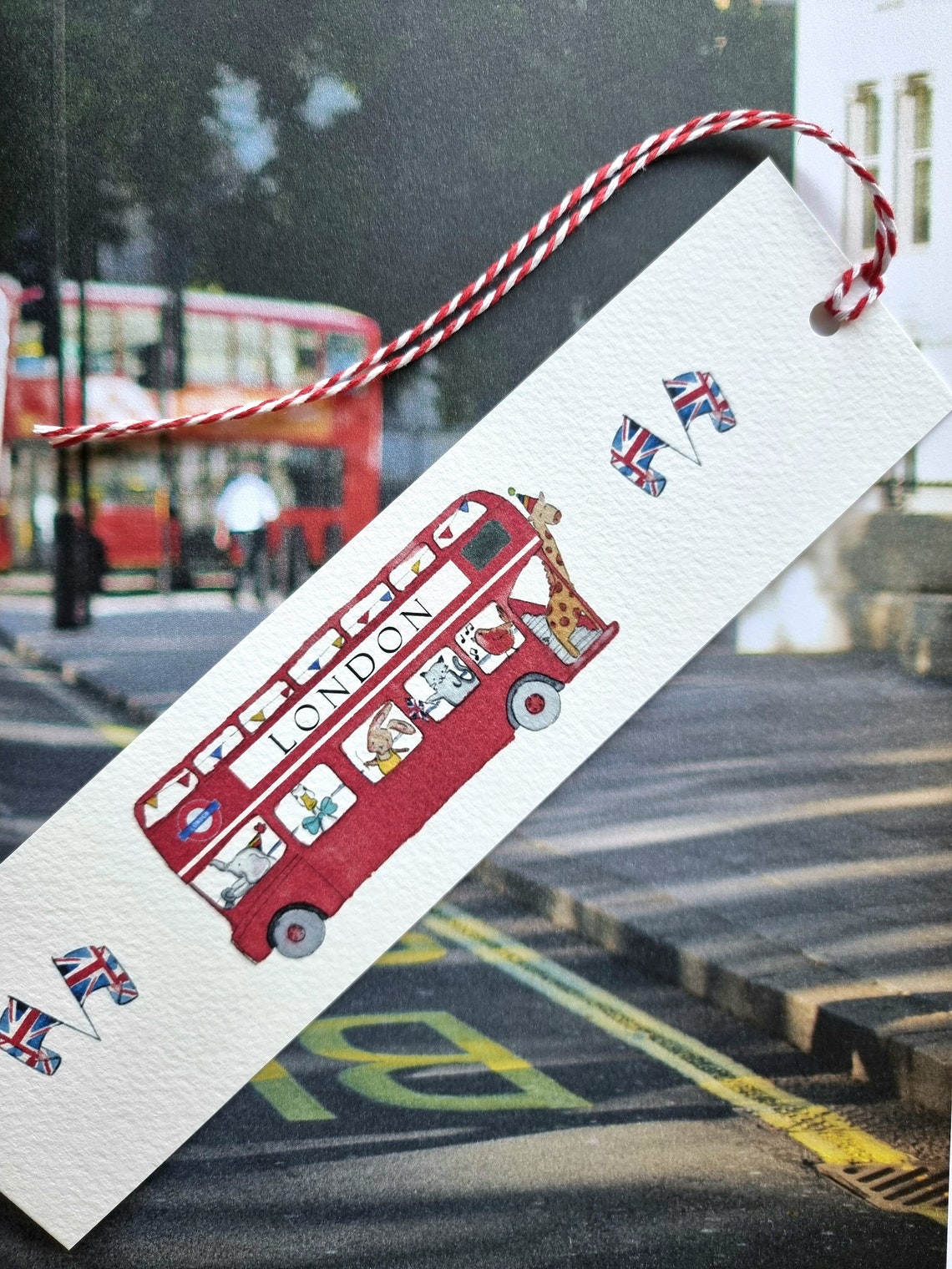 Personalised London Bus Bookmark | Animal Party, Doubledecker, Add Name ...