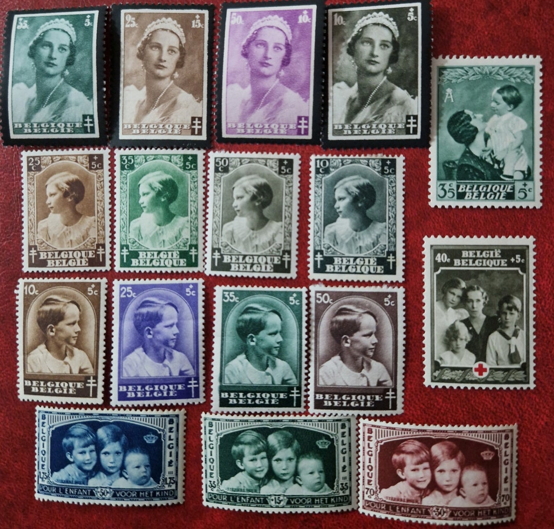 Stamps Belgium 1935-1937 - Etsy UK