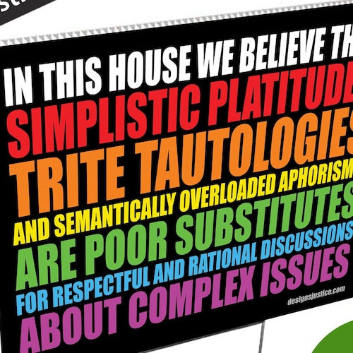 Yard Sign BOLD: in This House We Believe That Simplistic - Etsy