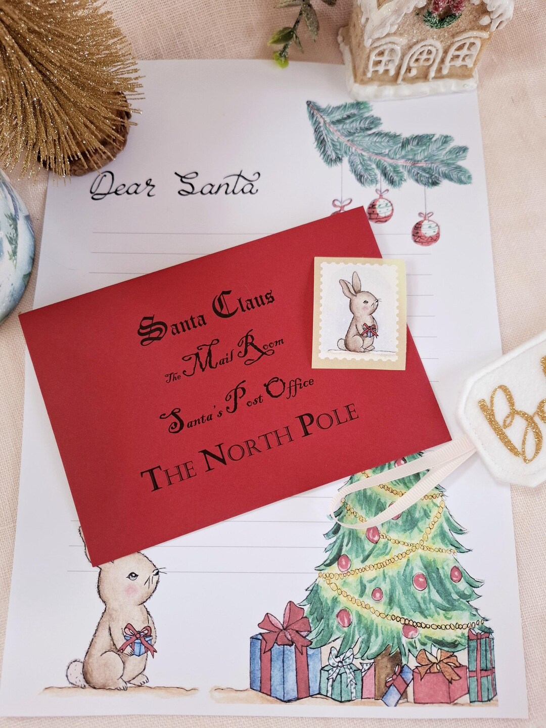 Dear Santa Letter Writing Set, Writing Set, Letter to Santa Stationary ...