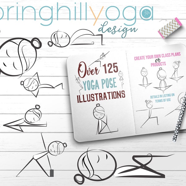Yoga Stick Figure Poses - Etsy