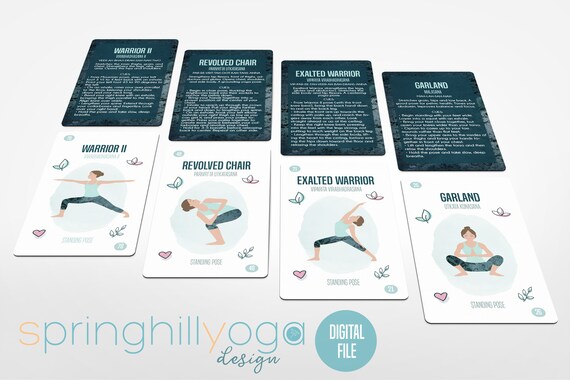 Yoga Sequence Building Yoga Practice Cards Instant Download Yoga ...