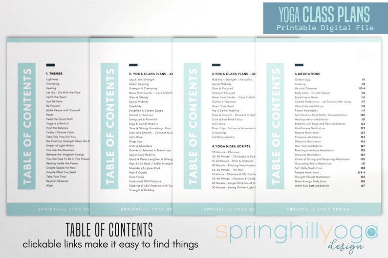 Yoga Class Plan Bundle – 40 Class Plans, 25 Themes & Canva Templates ...