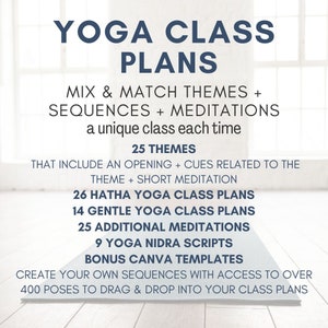 40 Yoga Class Plans + 25 Theme Scripts + 25 Addit. Meditations + 9 Yoga ...
