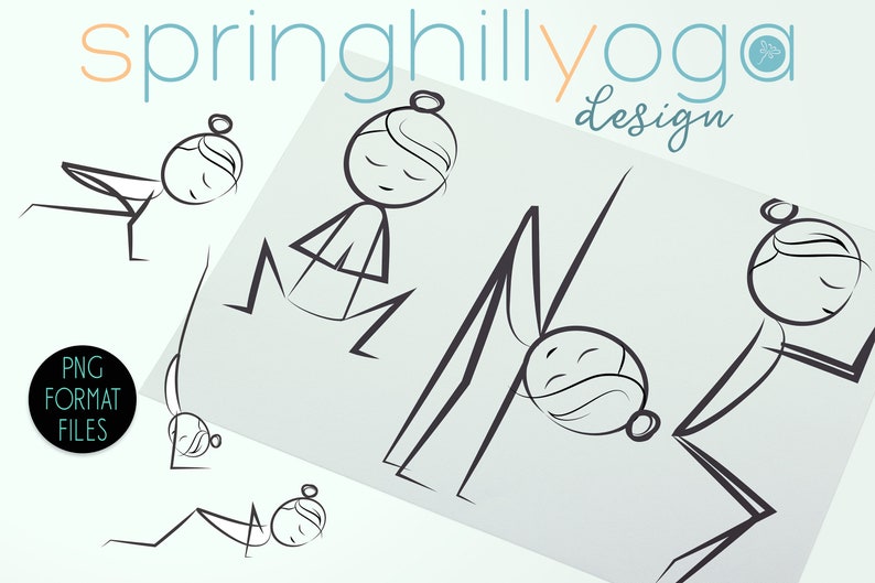 Stick Figure Yoga Pose Images Yoga Illustrations Yoga - Etsy