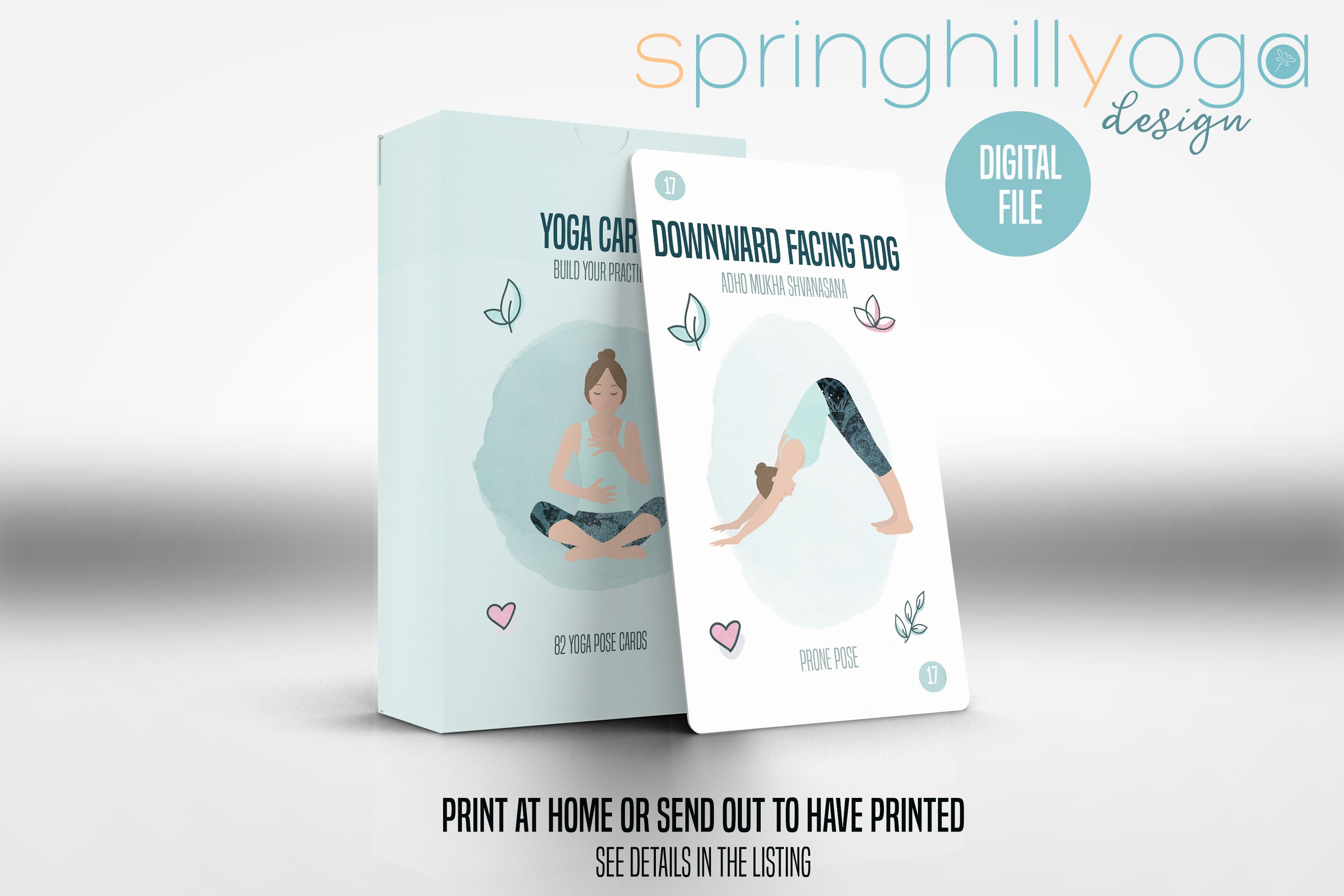 Yoga Pose Cards, Asana Cards, Yoga Flashcards, Yoga Cards, Yoga Teacher ...