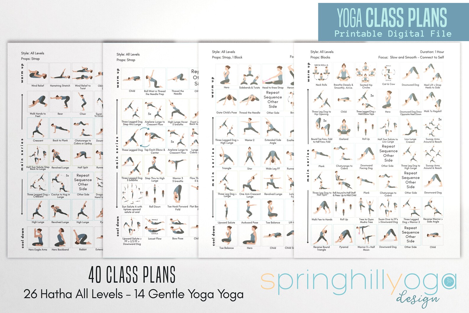 40 Yoga Class Plans + 25 Theme Scripts + 25 Addit. Meditations + 9 Yoga ...