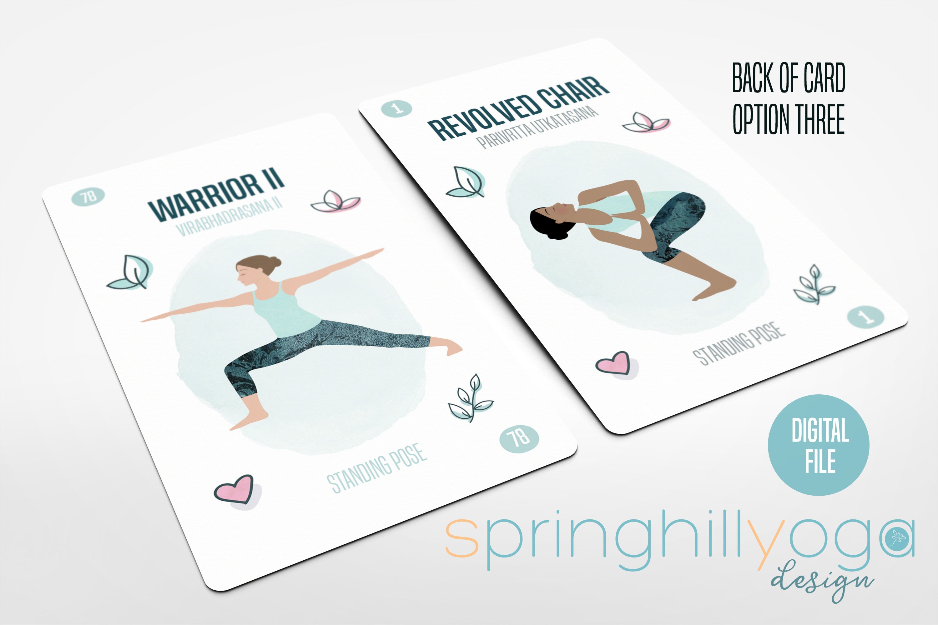 Yoga Pose Cards Asana Cards Yoga Flashcards Yoga Cards | Etsy