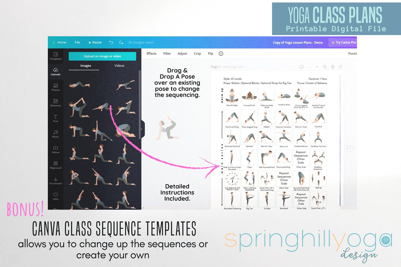 40 Yoga Class Plans + 25 Theme Scripts + 25 Addit. Meditations + 9 Yoga ...