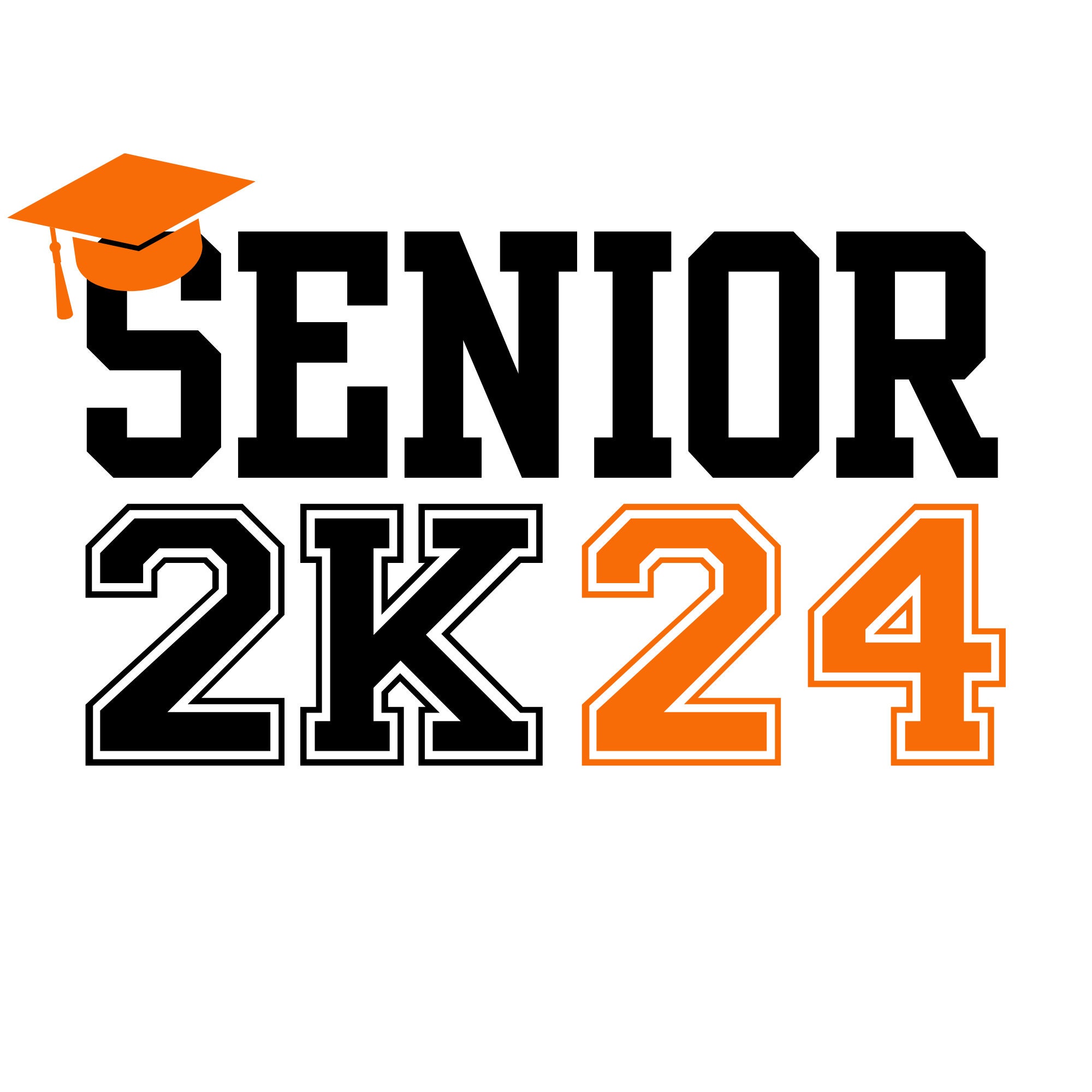 Senior 2K24 Template, Graduate, 2024 Senior, SVG, Grad Shirt ...