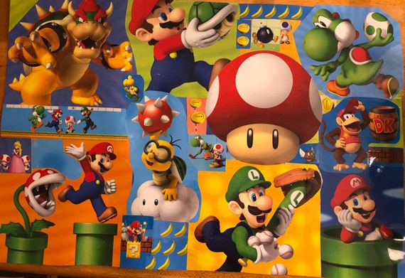 Super Mario Collage Poster | Etsy