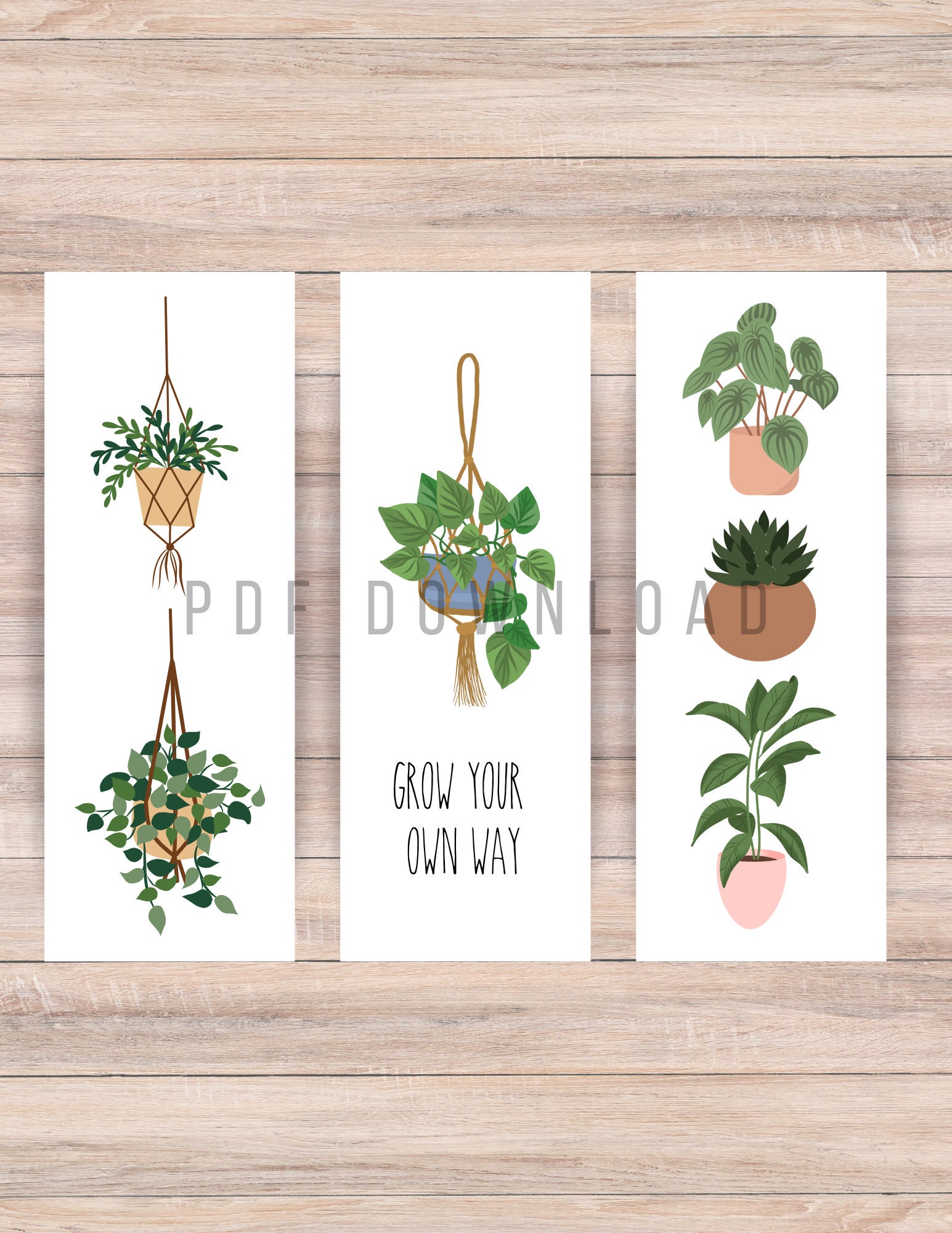 Plant Bookmarks, Motivational Bookmarks Printable, Affirmation ...