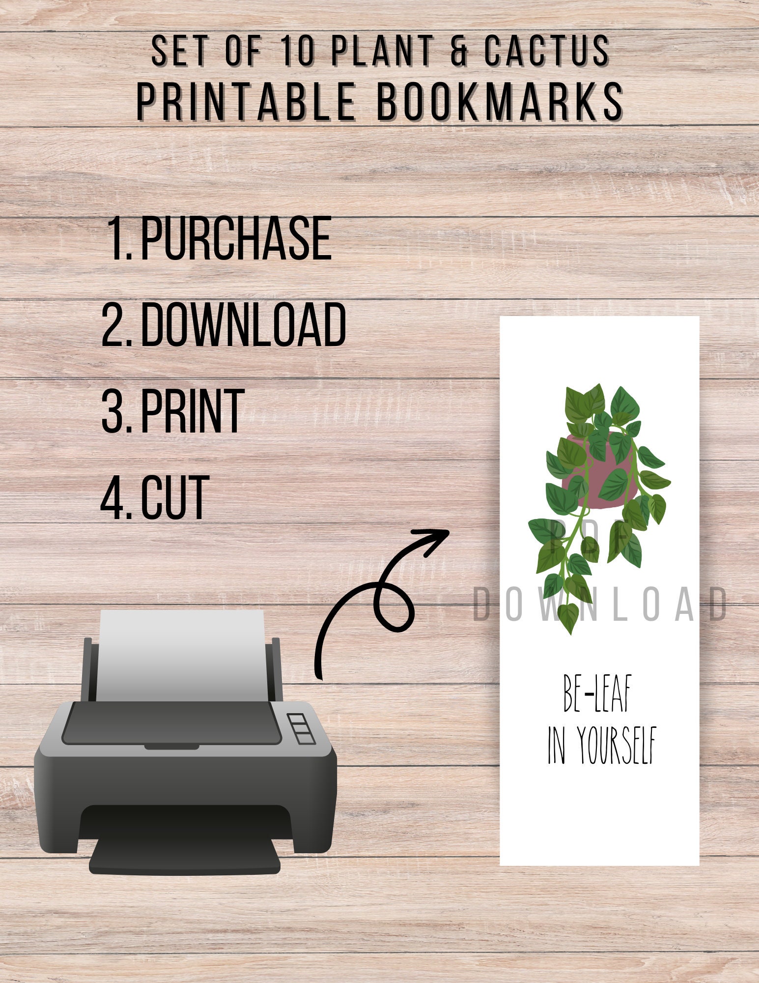 Plant Bookmarks, Motivational Bookmarks Printable, Affirmation ...