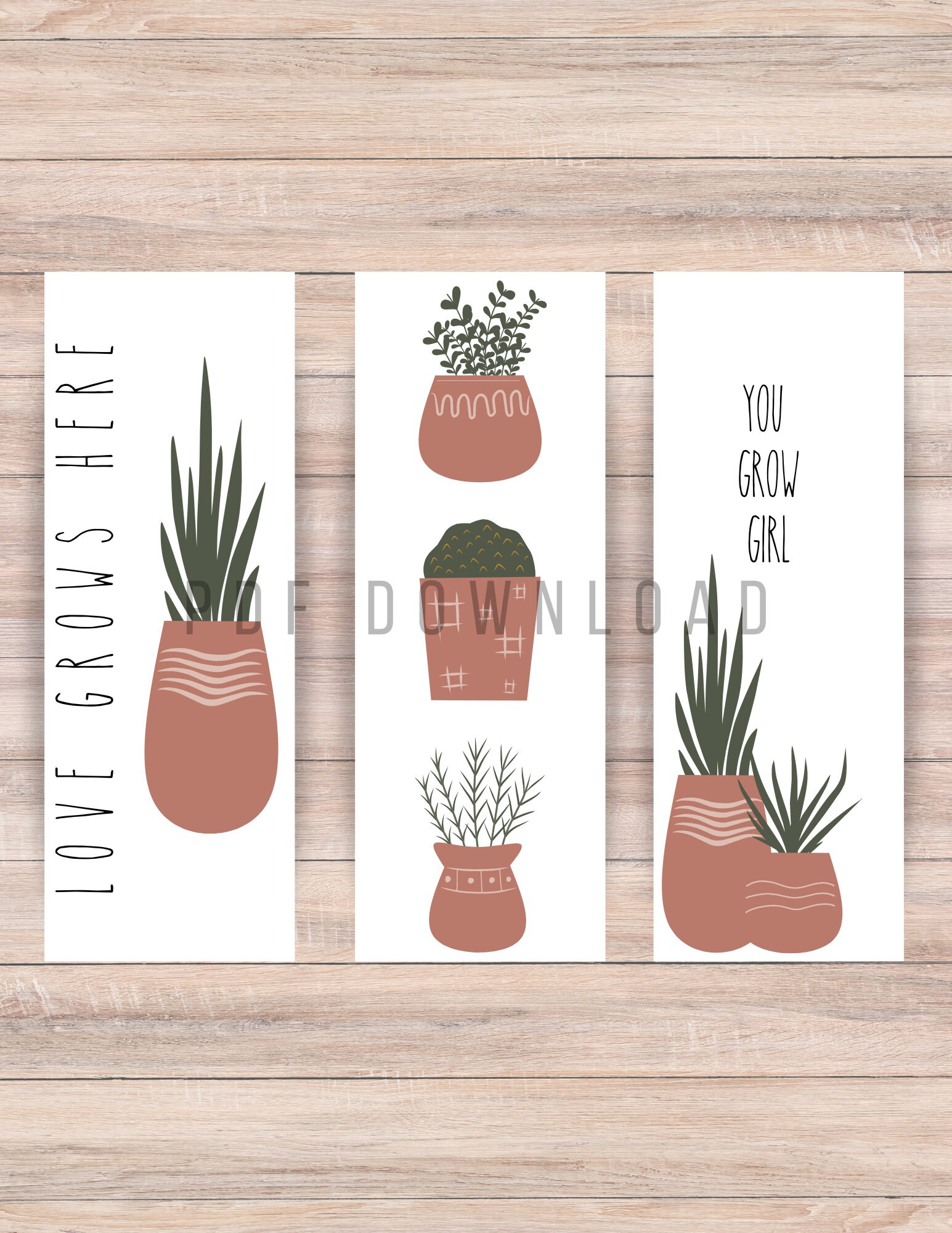 Plant Bookmarks, Motivational Bookmarks Printable, Affirmation ...
