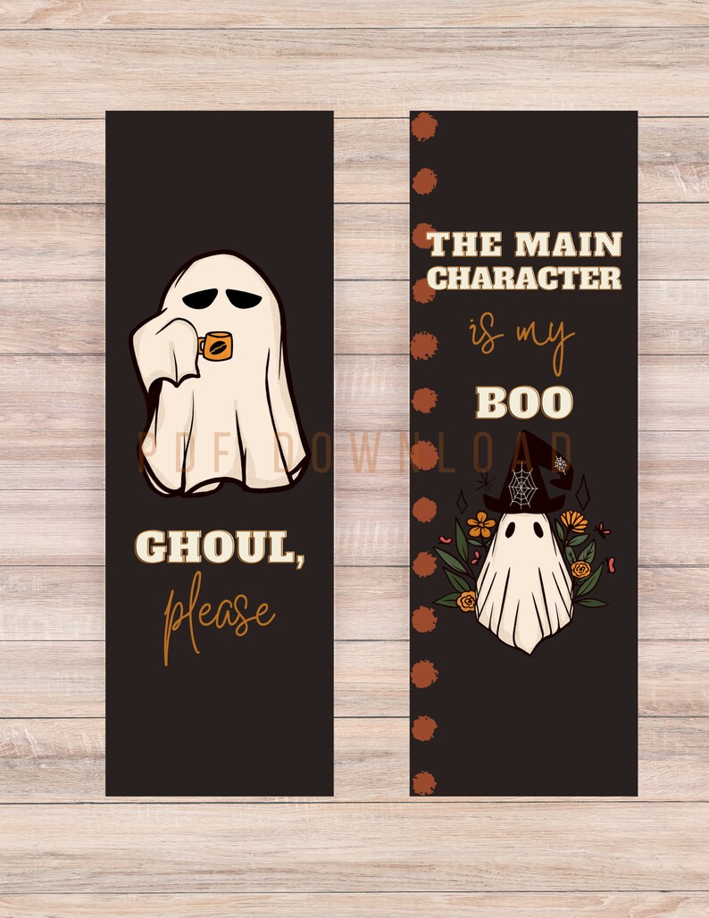 Printable Halloween Bookmarks, Booklover Gifts, Funny Bookmarks ...
