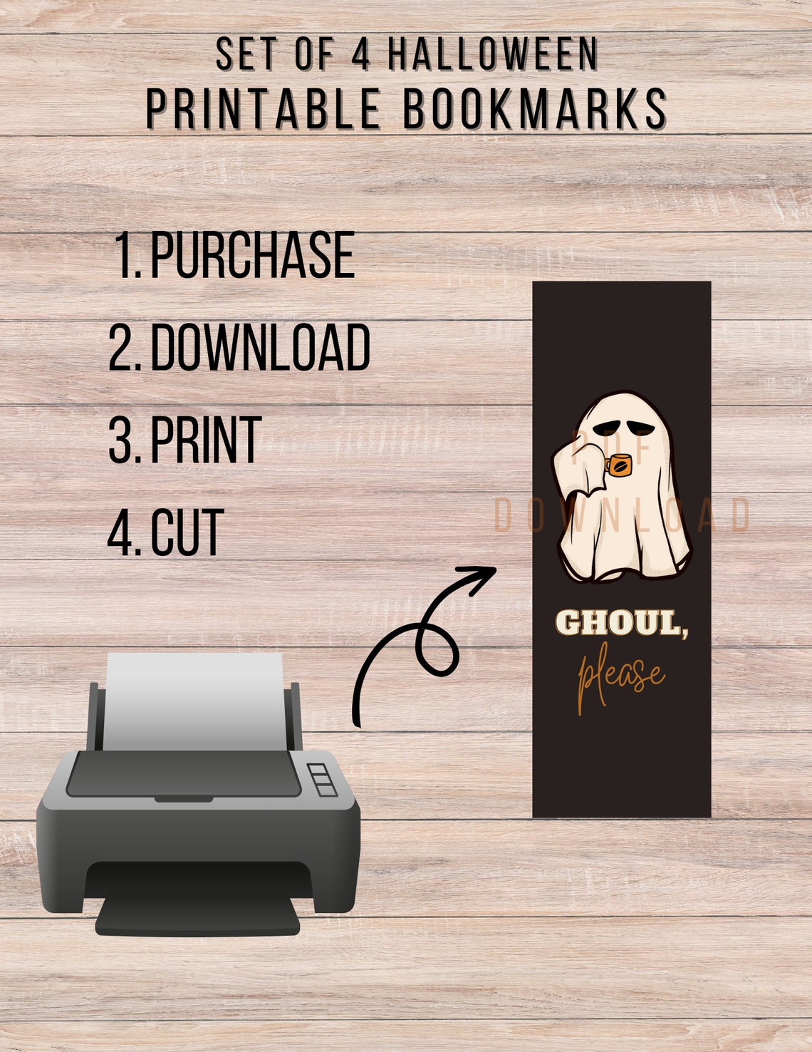 Printable Halloween Bookmarks, Booklover Gifts, Funny Bookmarks ...