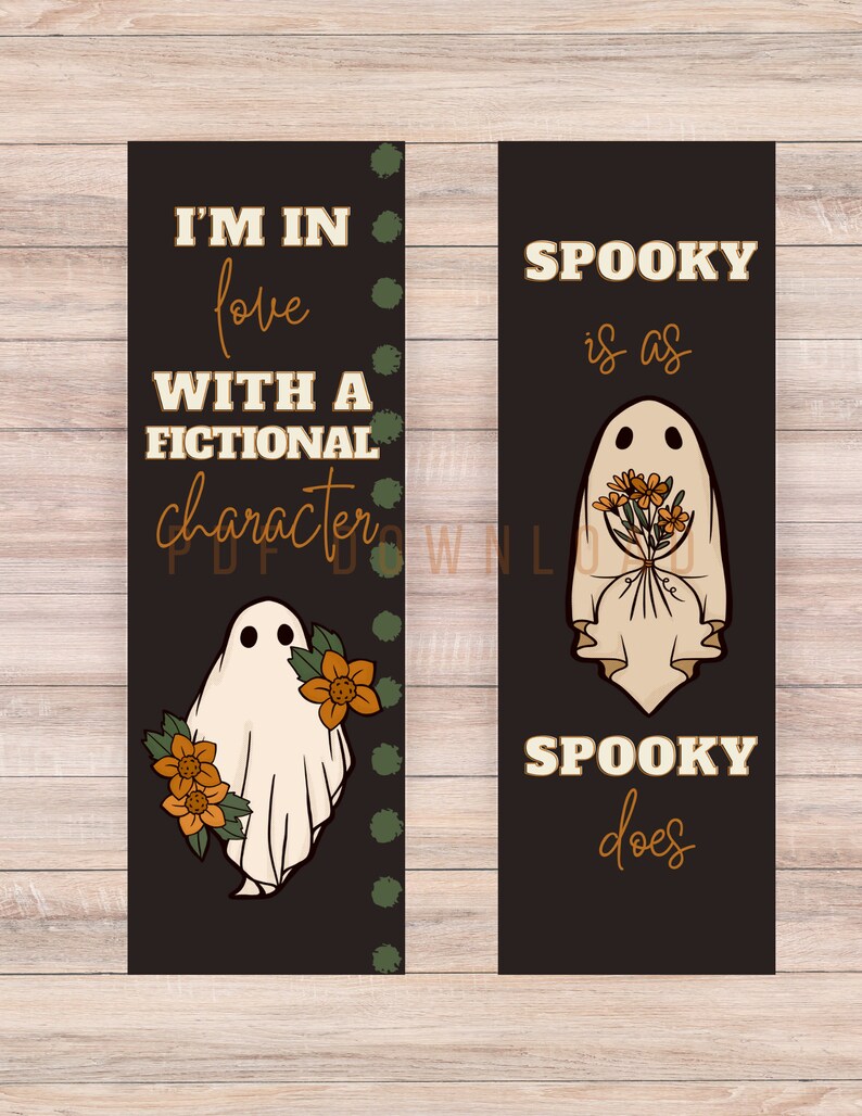 Printable Halloween Bookmarks, Booklover Gifts, Funny Bookmarks ...