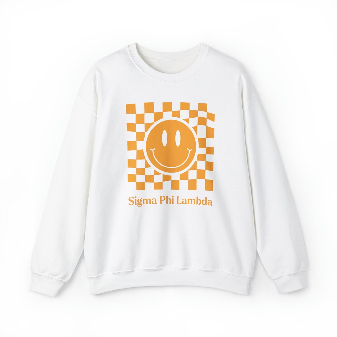 Sigma Phi Lambda Retro Smiley Face Sweatshirt - Etsy