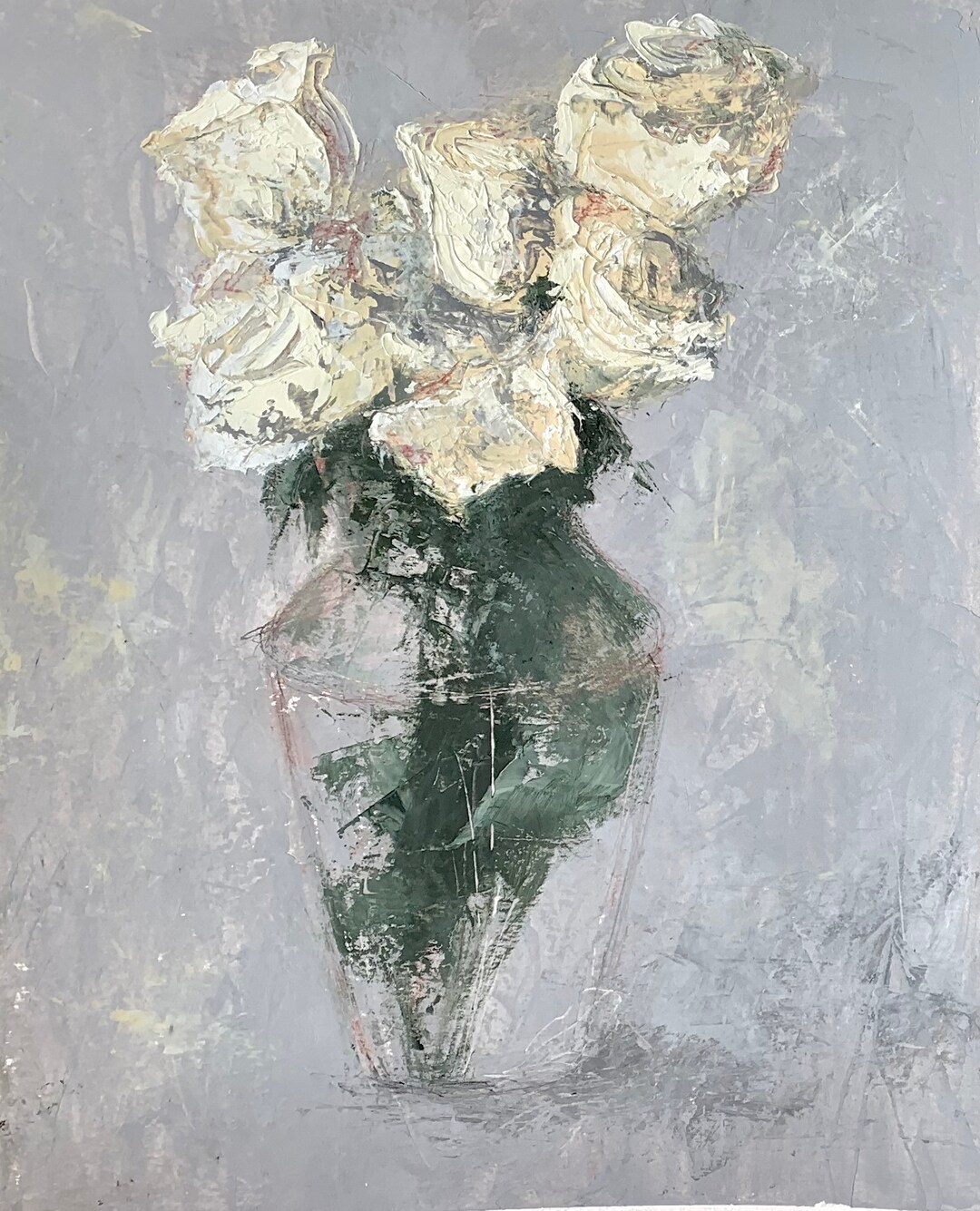 White Rose Portrait - Etsy