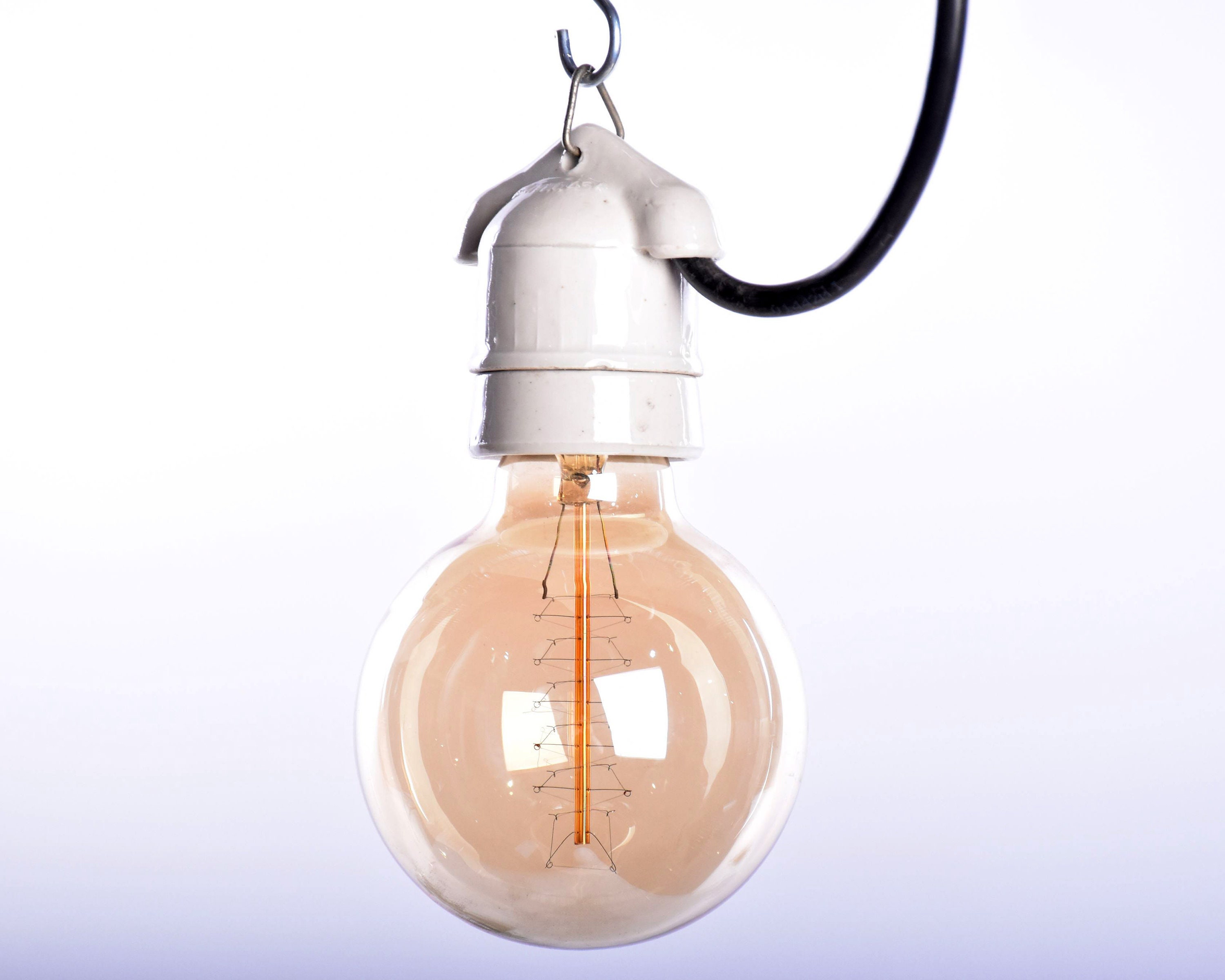 Vintage Ceramic Hanging Socket E27, Industrial Light Pendant Lamp - Etsy