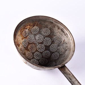 Vintage Metal Strainer, Old Iron Hand Strainer - Etsy