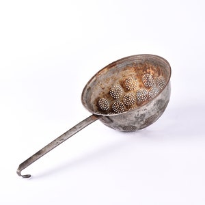 Vintage Metal Strainer, Old Iron Hand Strainer - Etsy